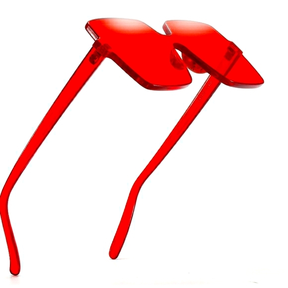 Accessories | Red Squarerimless Sunglasses | Poshmark